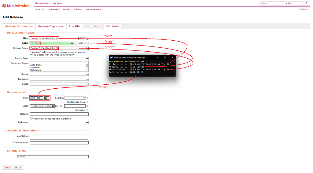 I Made A Powershell Script To Parse Flac Metadata For Easy Copy Pasting Into Musicbrainz