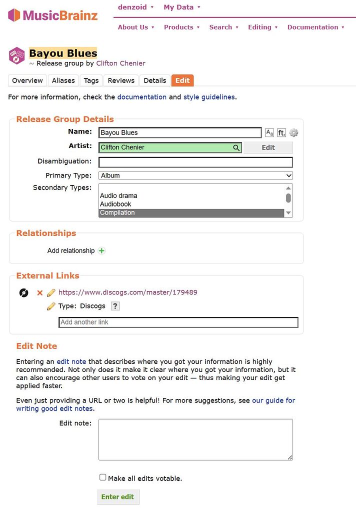 How to edit (remove) Release Group - Compilation - MusicBrainz - MetaBrainz Community Discourse